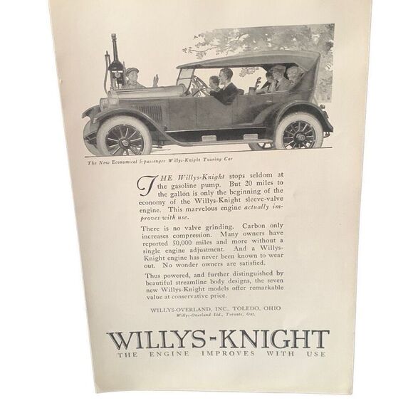 Willys-Knight | Accents | Vintage 923willysknight Engine Improves With ...